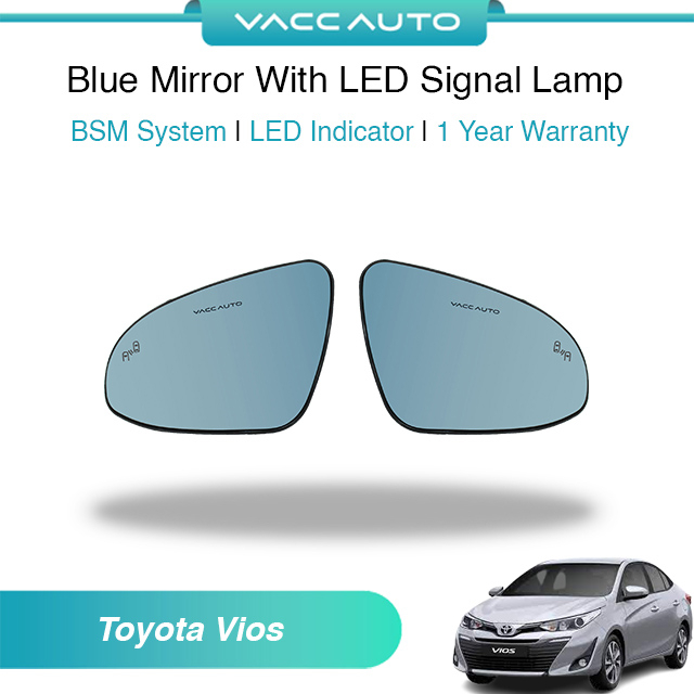 VACC AUTO BSM Blue Mirror with LED Signal Lamp Side Rearview Len For ...