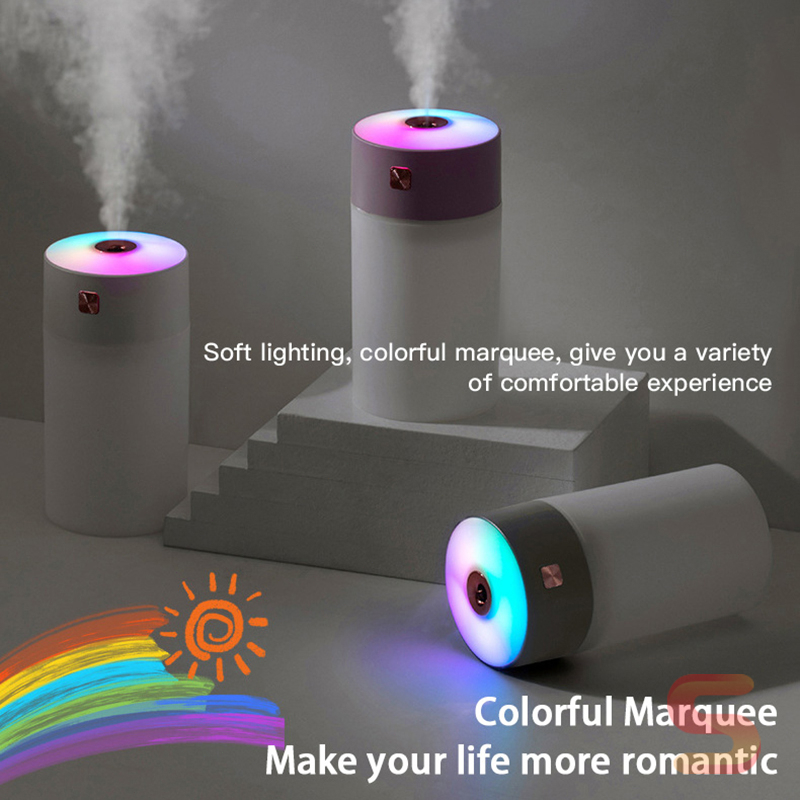 Creative new colorful light and shadow lamp humidifier bedroom desktop ...