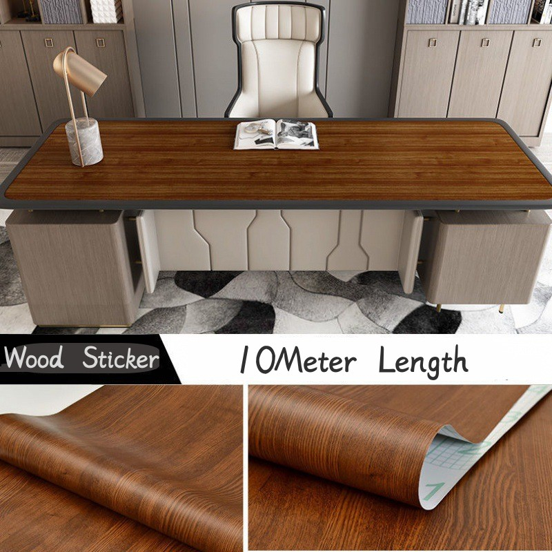 10Corak Premium Wallpaper Wood Design Wallsticker Self Adhesive Kertas ...