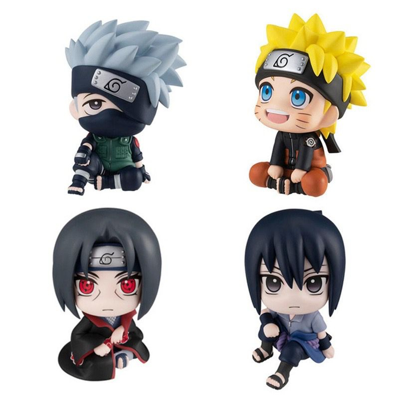 Naruto Q Version Anime Sitting Hatake Kakashi Uzumaki Sasuke Itachi PVC ...