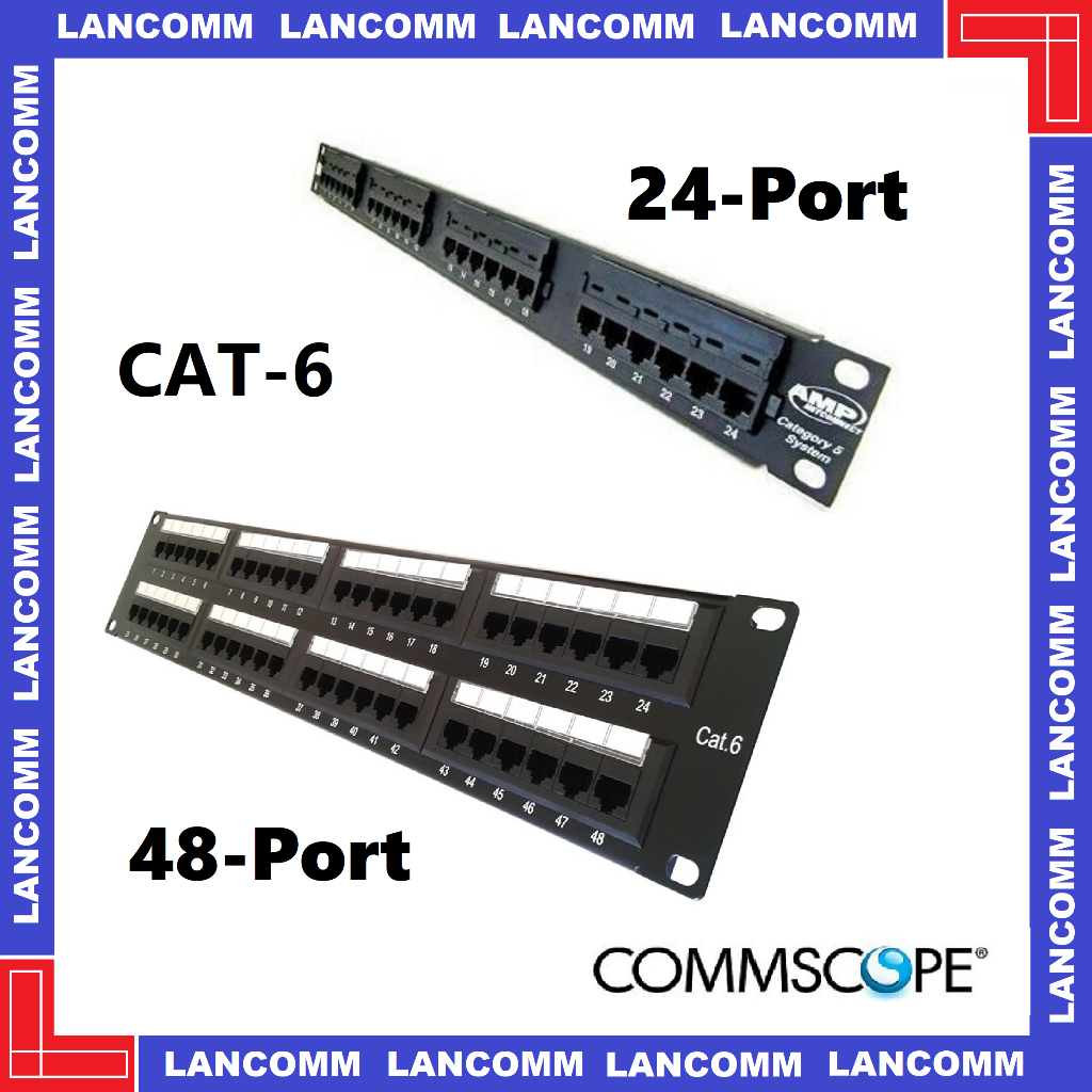 Commscope AMP® Ori CAT 6 Patch Panel 1U-24 Ports / 2U-48 Ports [Full ...