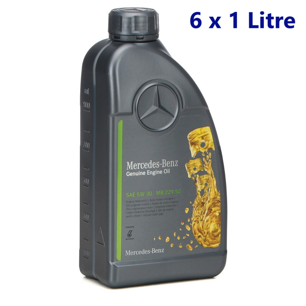 Original Mercedes Benz (MB229.52) 5W30 Fully Synthetic Engine Oil (6 x ...