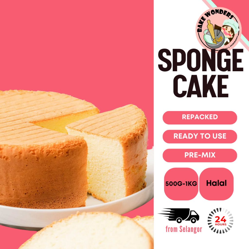 Easy Premix/ Sponge Cake/ Sponge Cake Mix/Premix/ Tepung Kek Span (250G ...