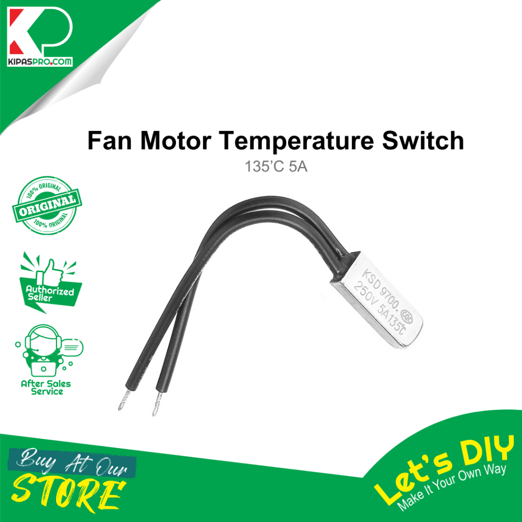 FAN MOTOR TEMPERATURE SWITCH 135’C 5A NORMALLY CLOSED | Shopee Malaysia