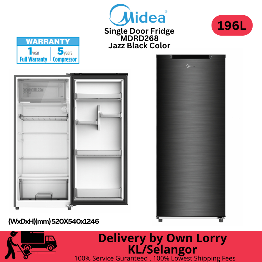 Midea Fridge Single Door Refrigerator 163L 196L | Shopee Malaysia