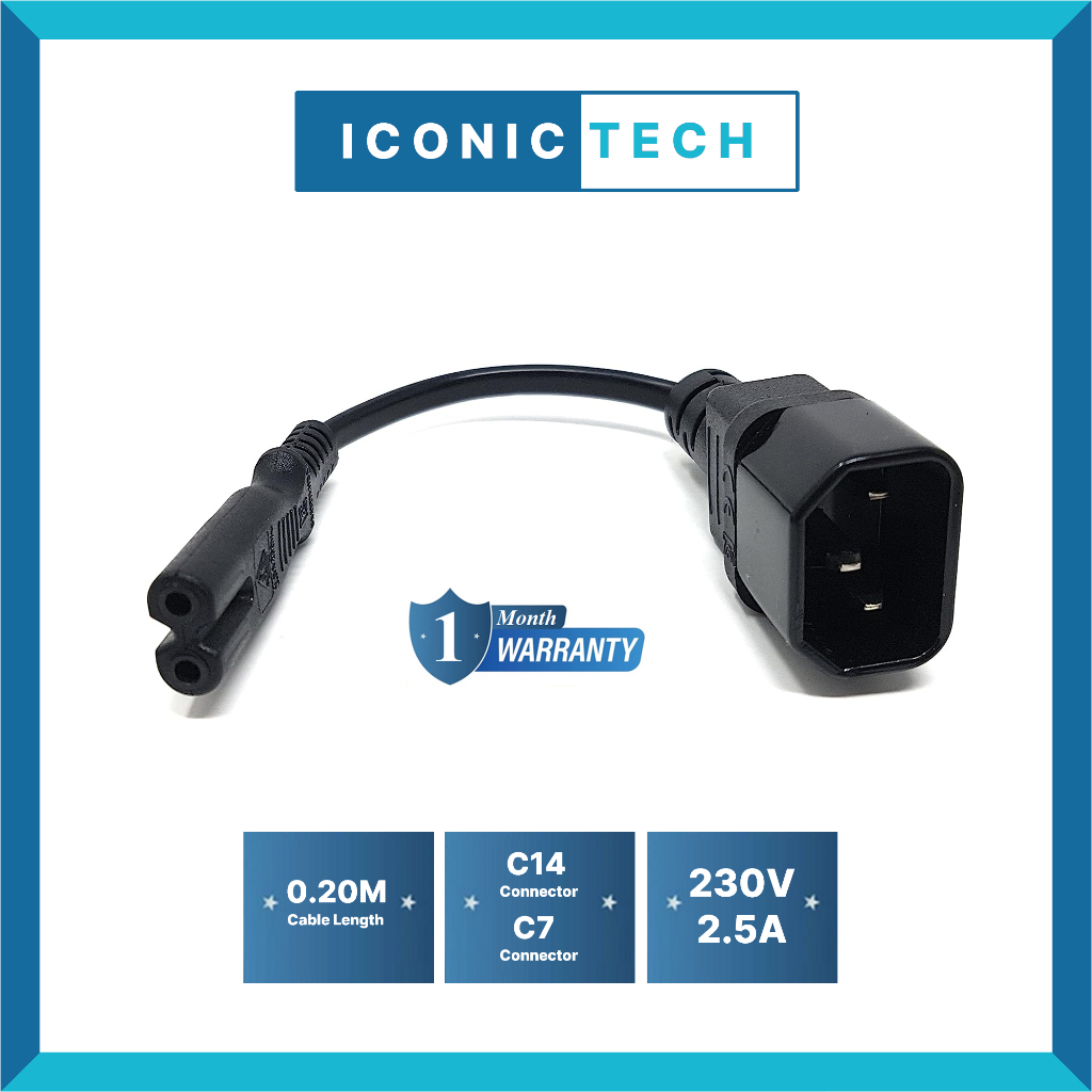 # C14 to C7 converter cable # IEC 320 C14 to C7 Extension Power Cord (0 ...