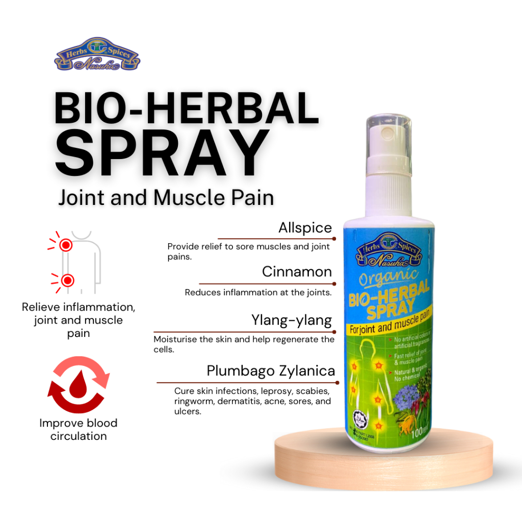 Bio-Herbal Spray For Joint And Muscle Pain. | Shopee Malaysia