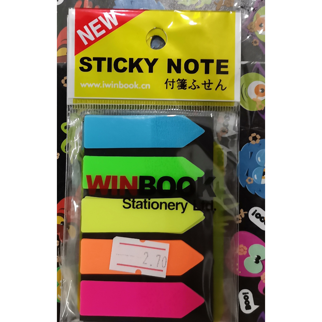 FLUORESCENT COLOUR STICKY NOTES/ARROW STICKY NOTES/LABEL TAG/5 IN 1 ...