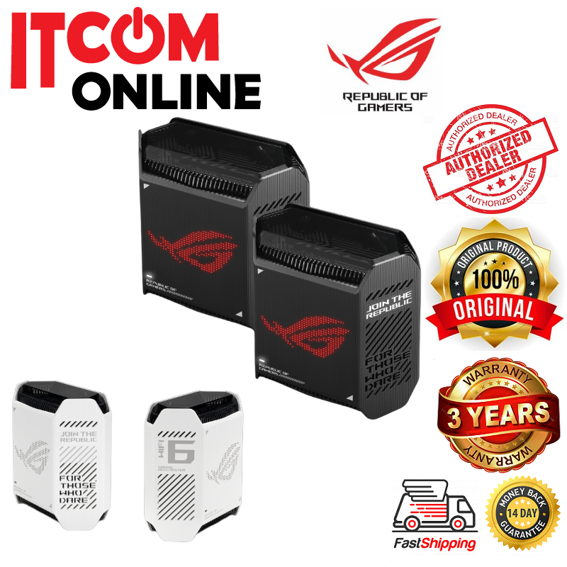 ASUS ROG RAPTURE GT6 WIFI TRIBAND AX10000 2.5G GIGABIT AI MESH ROUTER ...