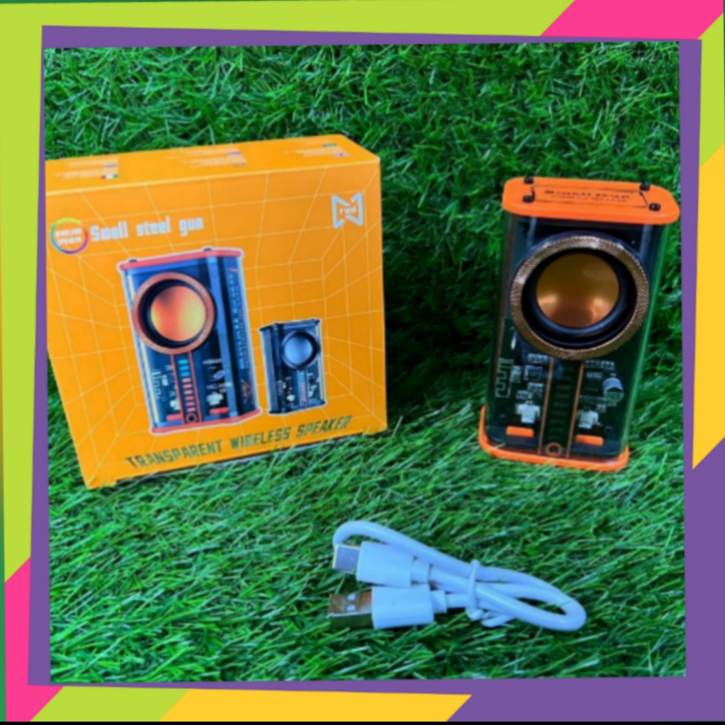Small Steel Gun Transparent Wireless LED Speaker Model : K07 | Shopee ...