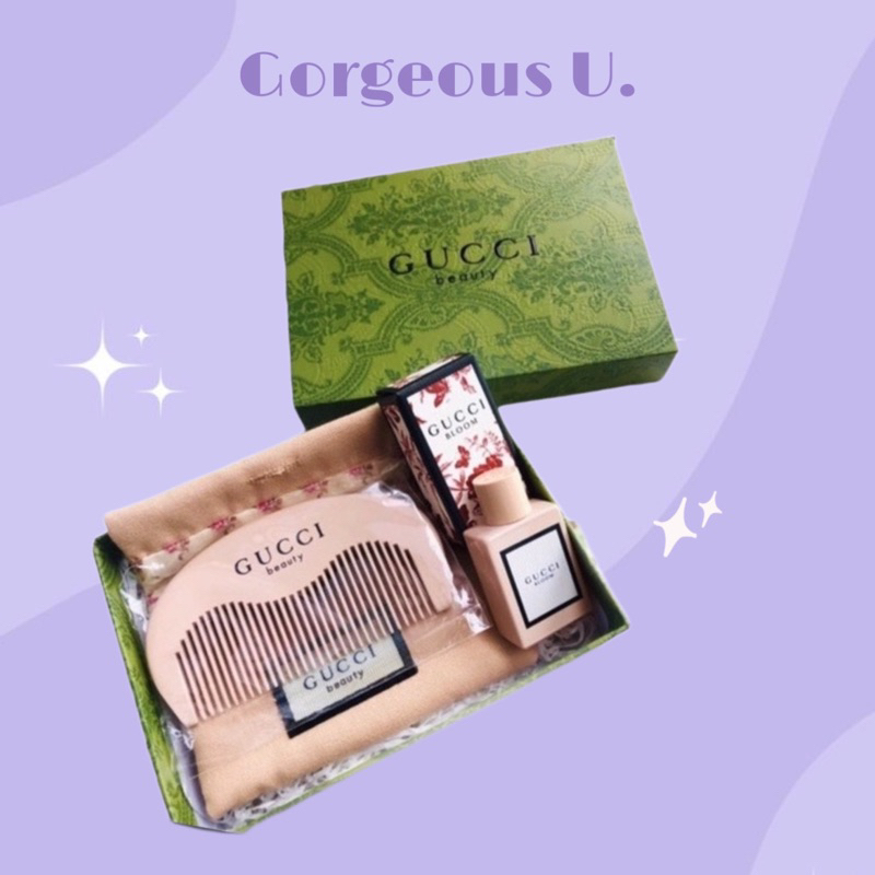 🇲🇾GUCCI GIFT SET 2IN1 SET (BLOOM MINIATURE 5ML+COMB) | Shopee Malaysia