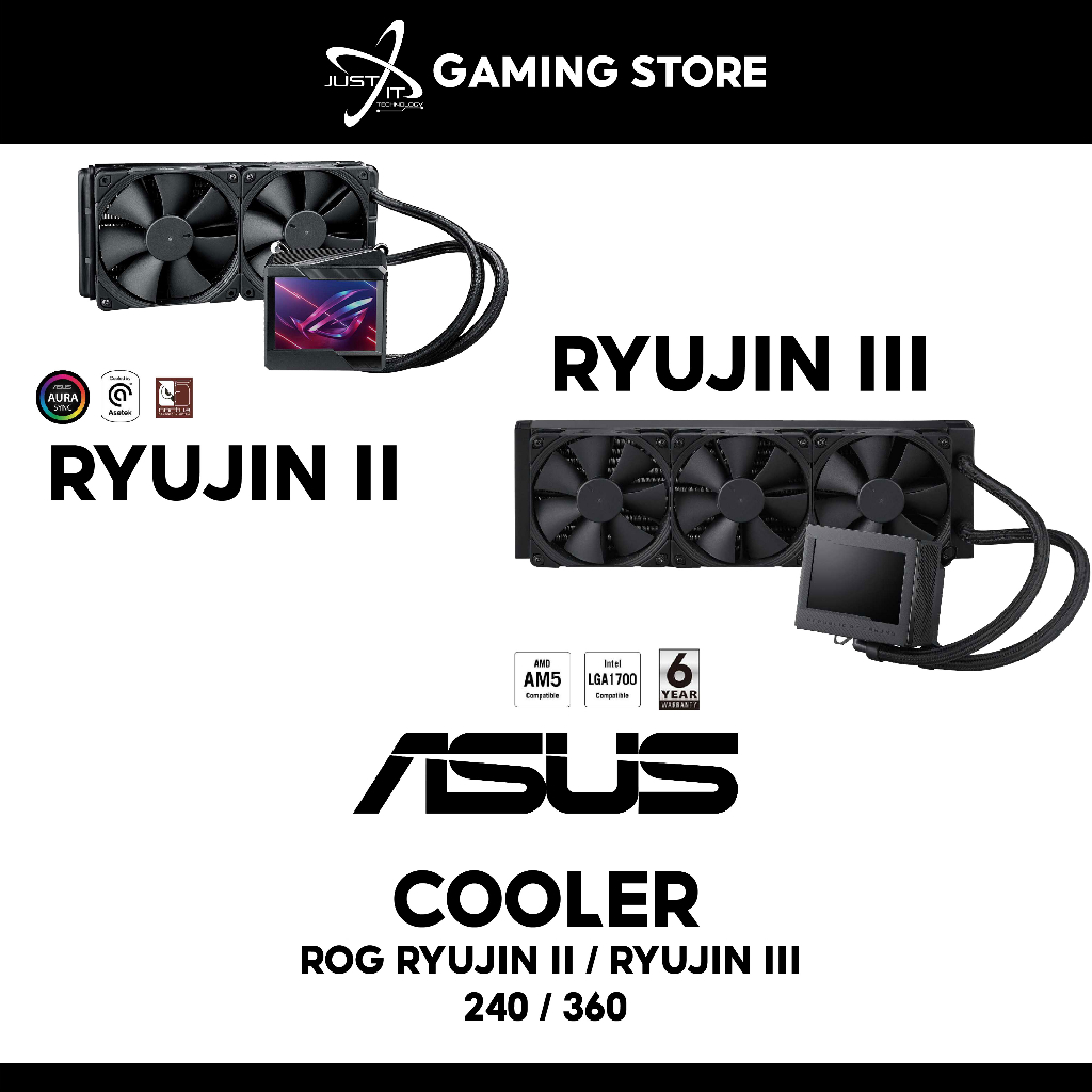ASUS ROG RYUJIN II / RYUJIN III all-in-one liquid CPU cooler with 3.5 ...