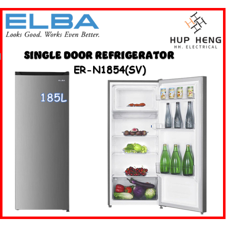 ELBA SINGLE DOOR FRIDGE ER-N1854 (SV) | Shopee Malaysia
