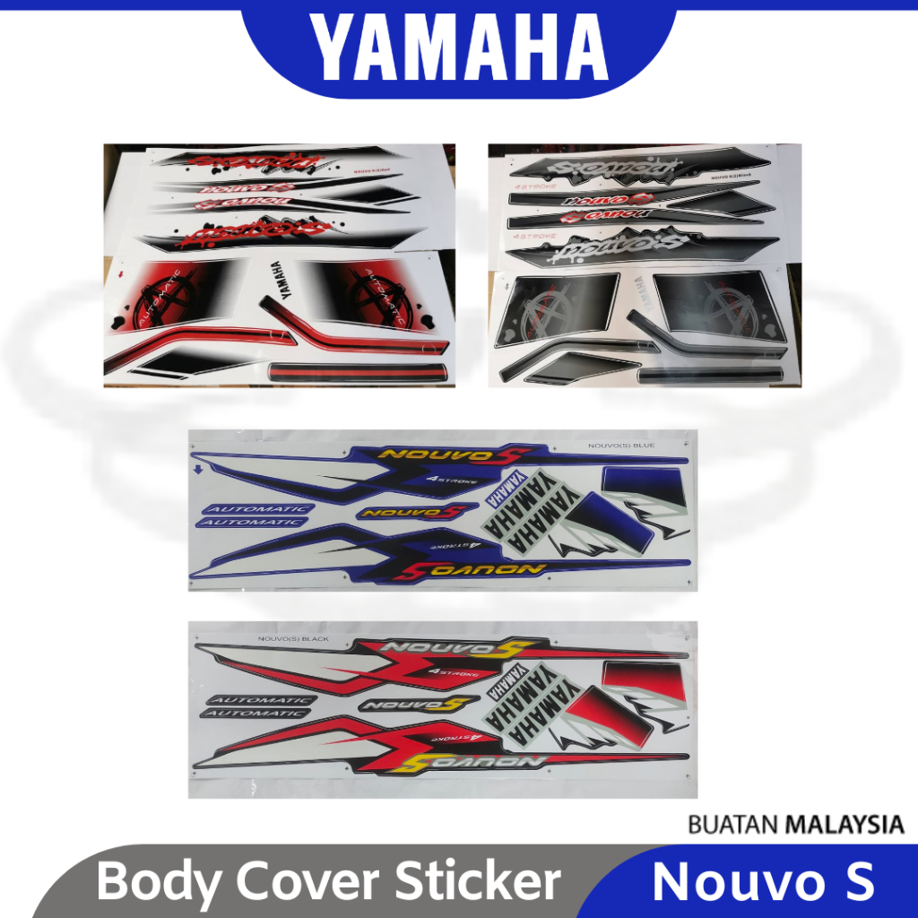YAMAHA Nouvo S Sticker Body Cover Set Coverset Strike Stripe Nouvo S ...