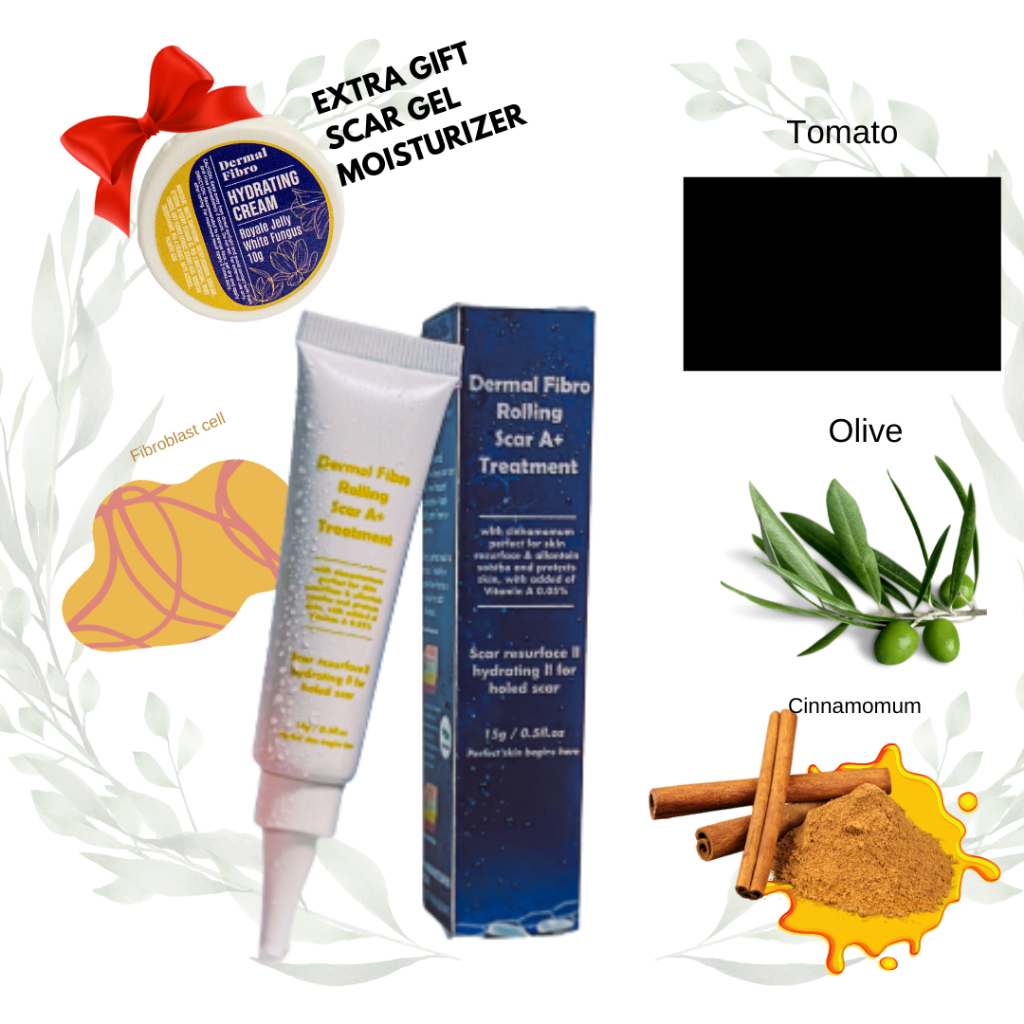 DERMAL FIBRO™ Repair Cream Rolling Scar Keloid Scar Advance Vitamin A ...