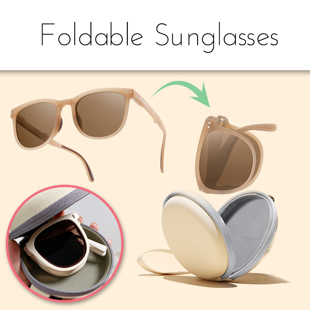 Foldable Mini Sunglasses UV400 Eyewear Portable Lightweight Spectacles ...