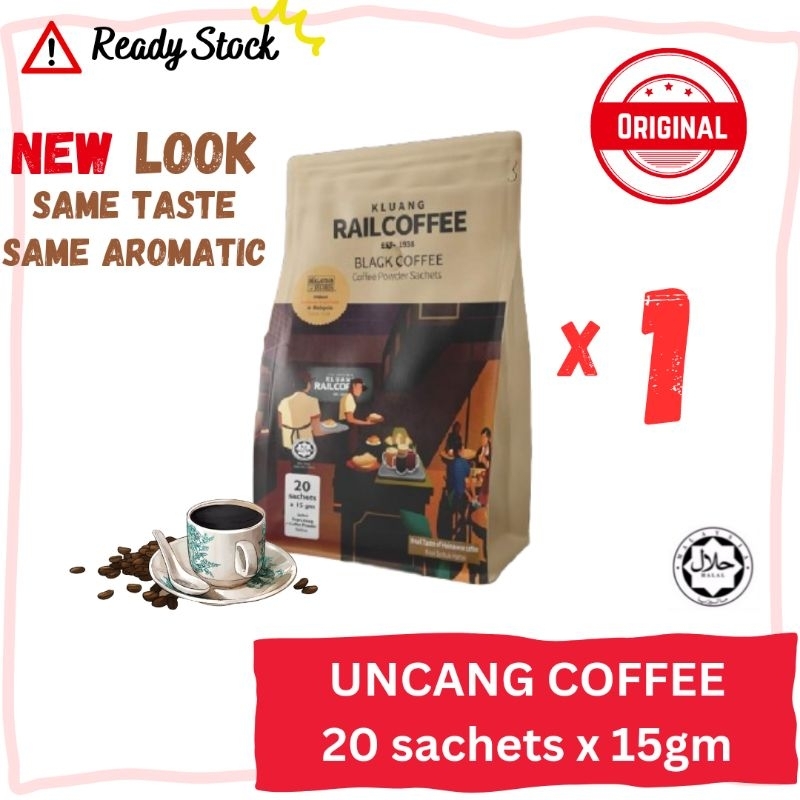 SERBUK KOPI KLUANG RAIL COFFEE UNCANG (20 SACHETS X 15G) | Shopee Malaysia