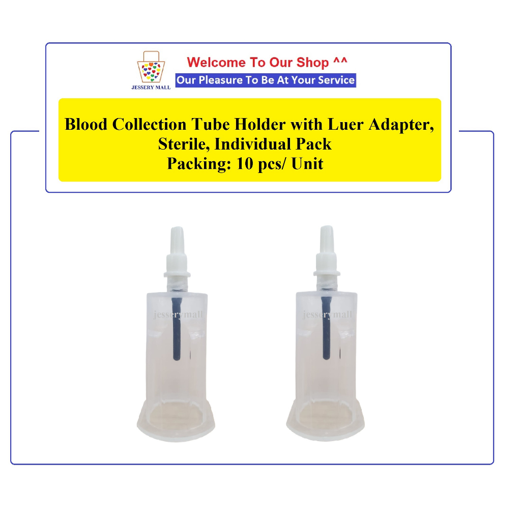 Blood Collection Tube Holder with Luer Adapter, Sterile, Individual ...