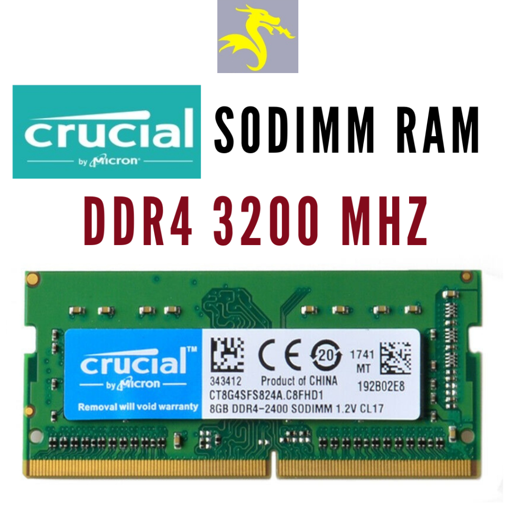 Crucial DDR4 8GB 16GB RAM 32GB 3200MHZ SODIMM Laptop RAM Mini PC ...