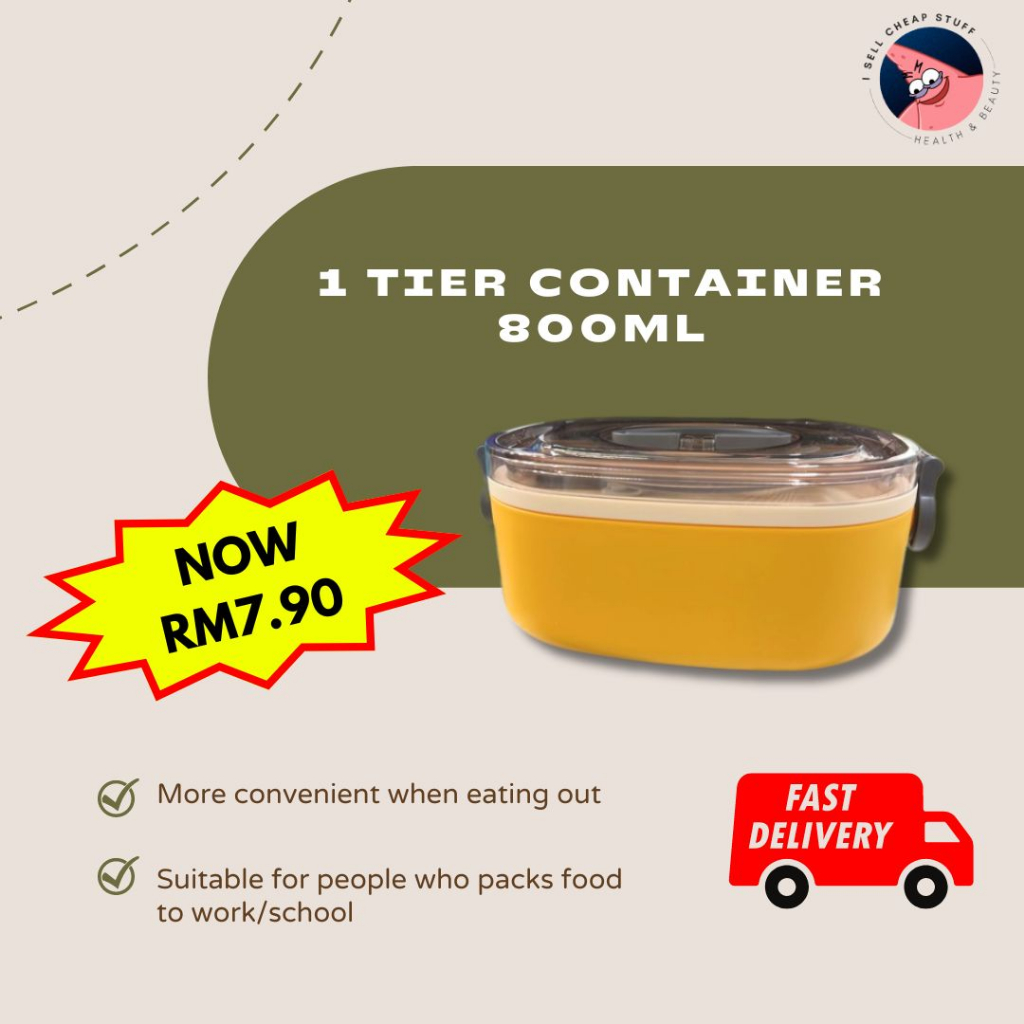 1 TIER MICROWAVABLE CONTAINER 800ML | Shopee Malaysia