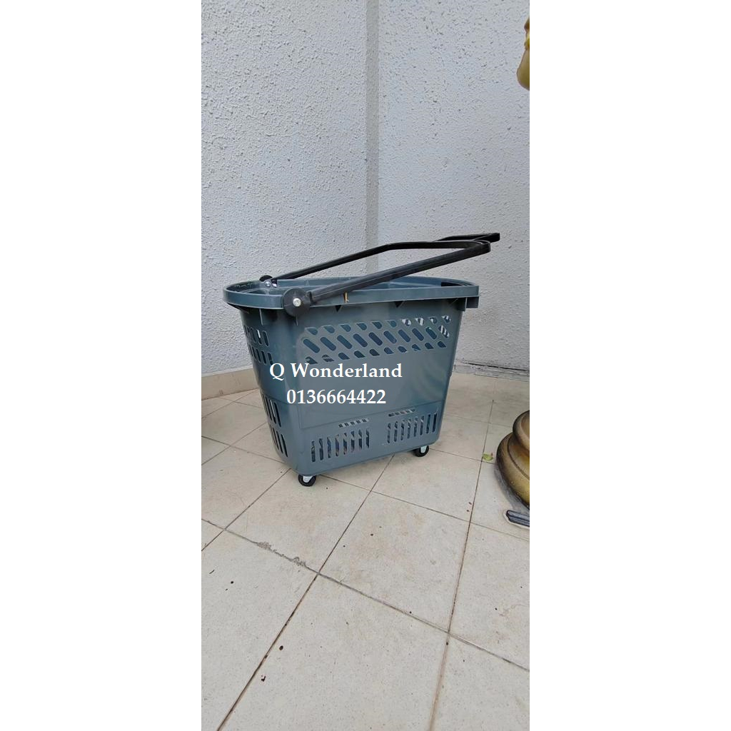 Supermarket Shopping Basket Trolley With Wheel Convenience Store ...