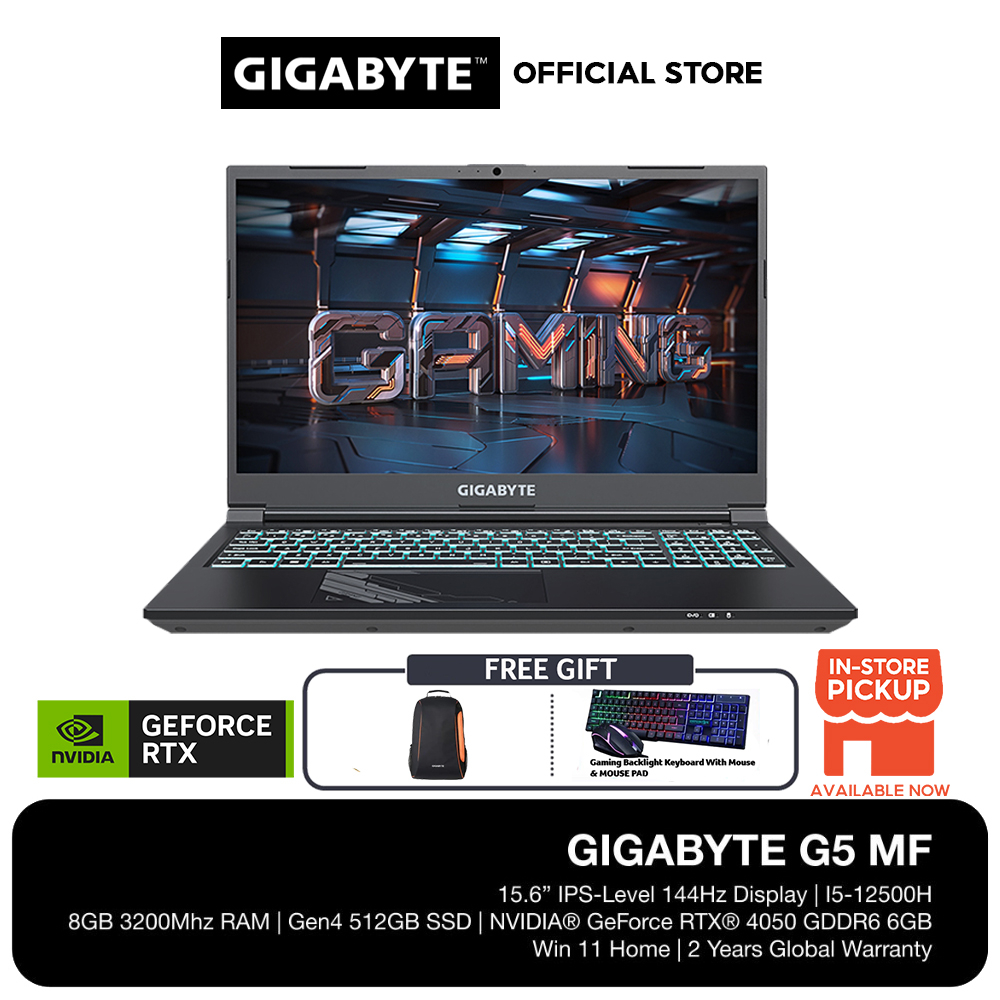 GIGABYTE G5 MF Gaming Laptop ( I5-12500H 8GDR4 512SSD / RTX4050 6GDR6 ...