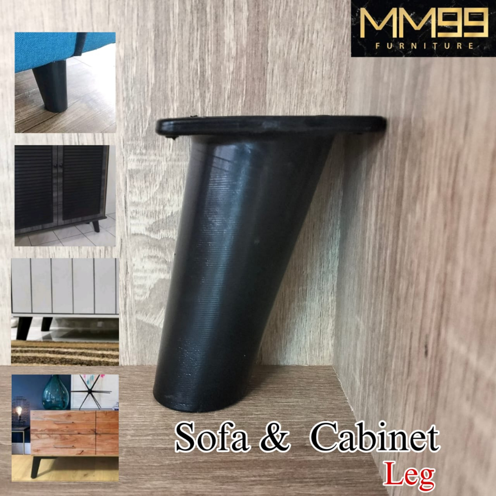 MM99 5'' 6"inch PVC Leg Sofa leg divan bedframe leg cabinet leg #Kaki ...