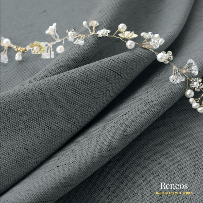 RENEOS Linen Blackout Curtain 300cm Height Langsir Sliding Door Langsir ...