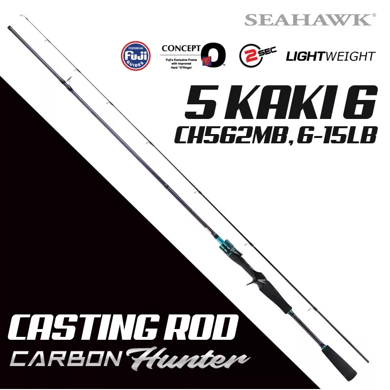 JUNE 2022 SEAHAWK CARBON HUNTER SPINNING & BC ROD WITH FUJI RING ...