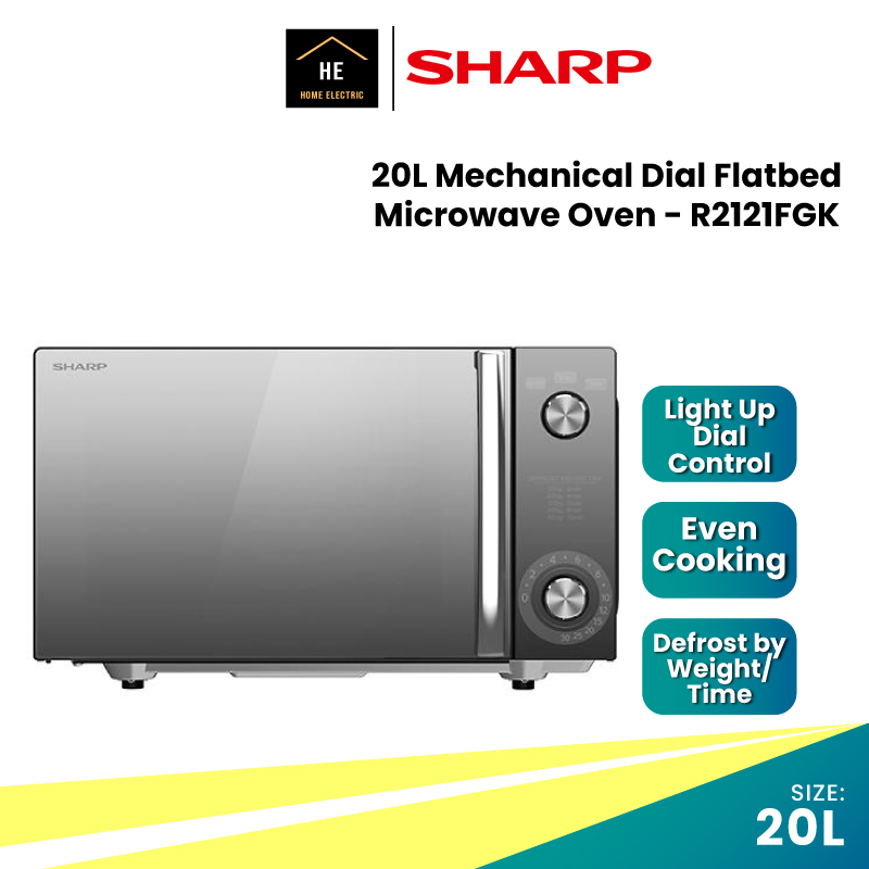 Sharp 20L Mechanical Dial Flatbed Microwave Oven R2121FGK | Shopee Malaysia