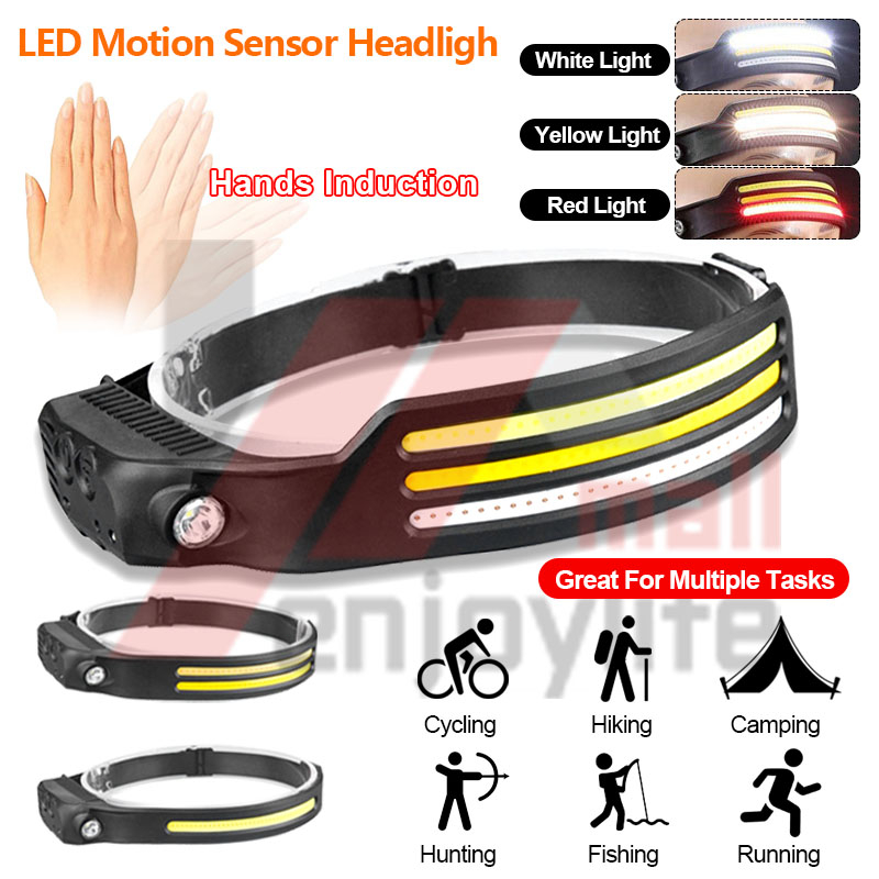 Waterproof LED Flashlight Headlamp USB Charging Headlight Running Head ...