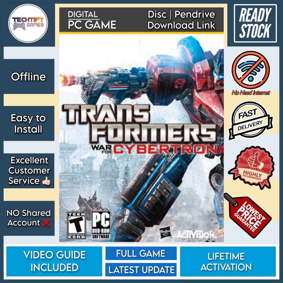 [PC Game] Transformers War For Cybertron - Offline [Disc | Pendrive | Download Link] | Shopee ...