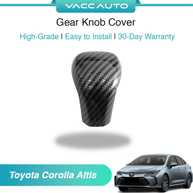 VACC AUTO Interior Decoration Gear Knob Cover Carbon Fiber Design For ...