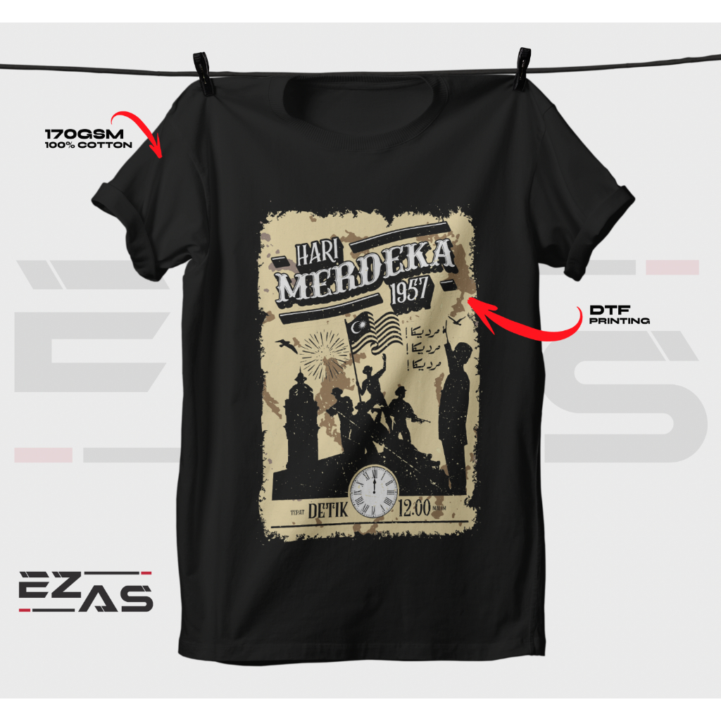 🔥 [PREMIUM 190gsm TEES] MERDEKA KLASIK TEE 🔥 | Shopee Malaysia