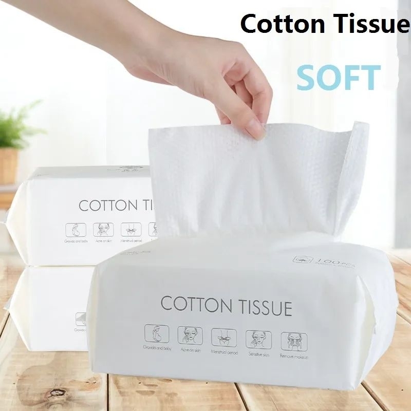 Cotton Tissue Disposable Facial Tissue Disposable Cleansing Towel Cotton Makeup Remover Facial ...