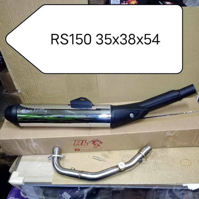 Y15ZR EXHAUST RED LEO 35 38 54MM CUTTING STD STANDARD OPEN BY ESR MOTOR ...