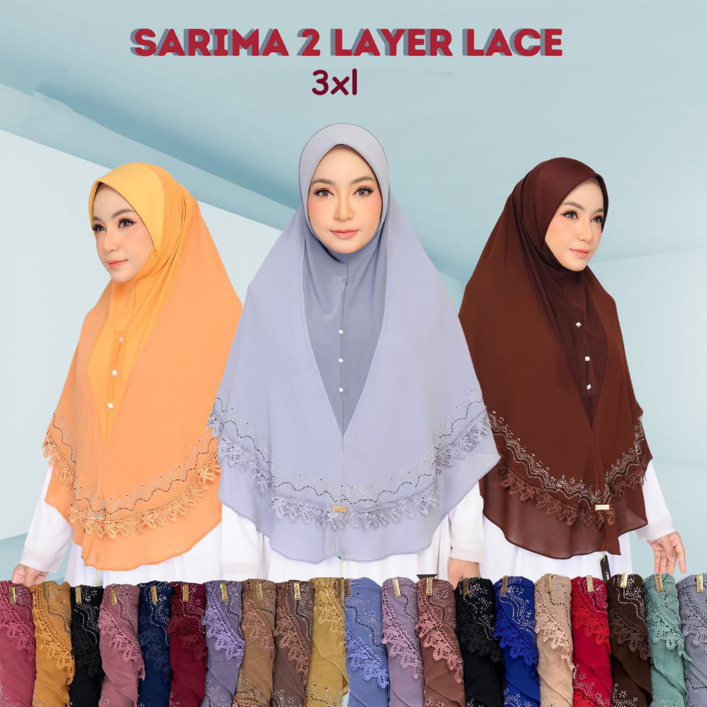 💕SARIMA XXL AFIYYAH LACE CORCHET TAG | Shopee Malaysia