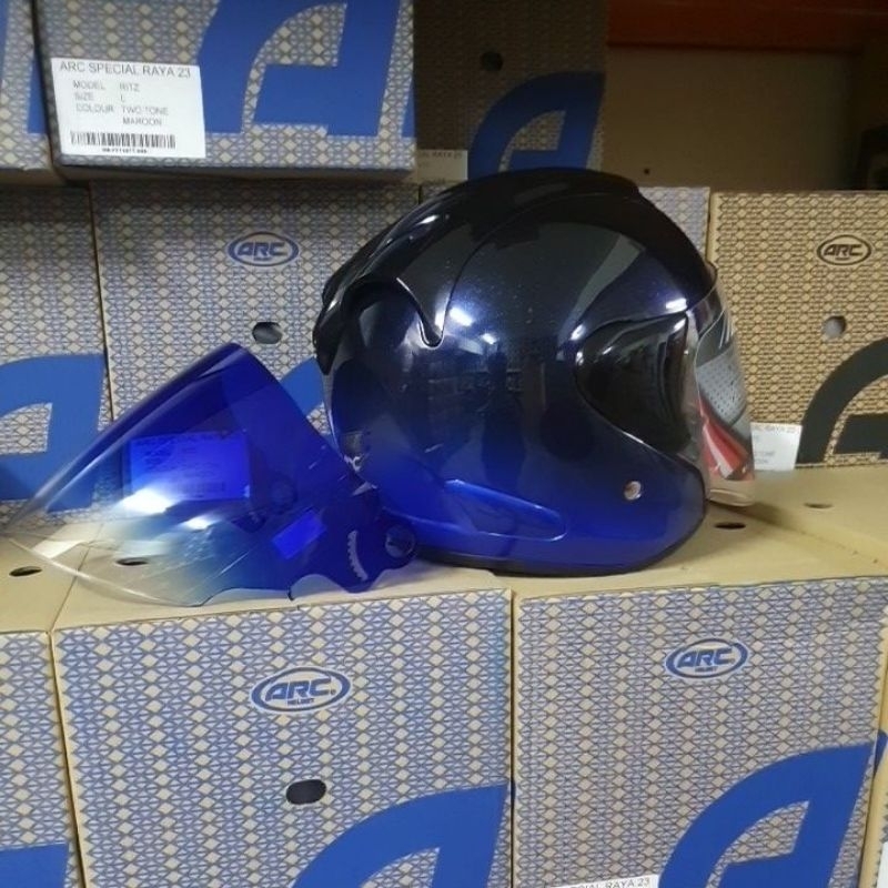 ARC Ritz Two Tone blue SPECIAL COLOR ( with bogo 2 tone blue visor ...