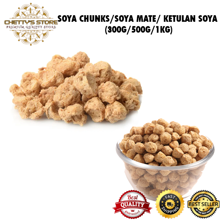 (IMPORTED INDIA) SOYA CHUNKS/SOYA MATE/ KETULAN SOYA (300G/500G/1KG ...