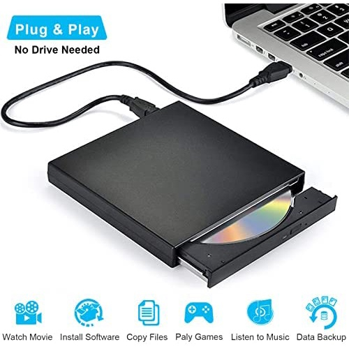 External CD DVD Drive USB Slim Portable External DVD Player Optical ...