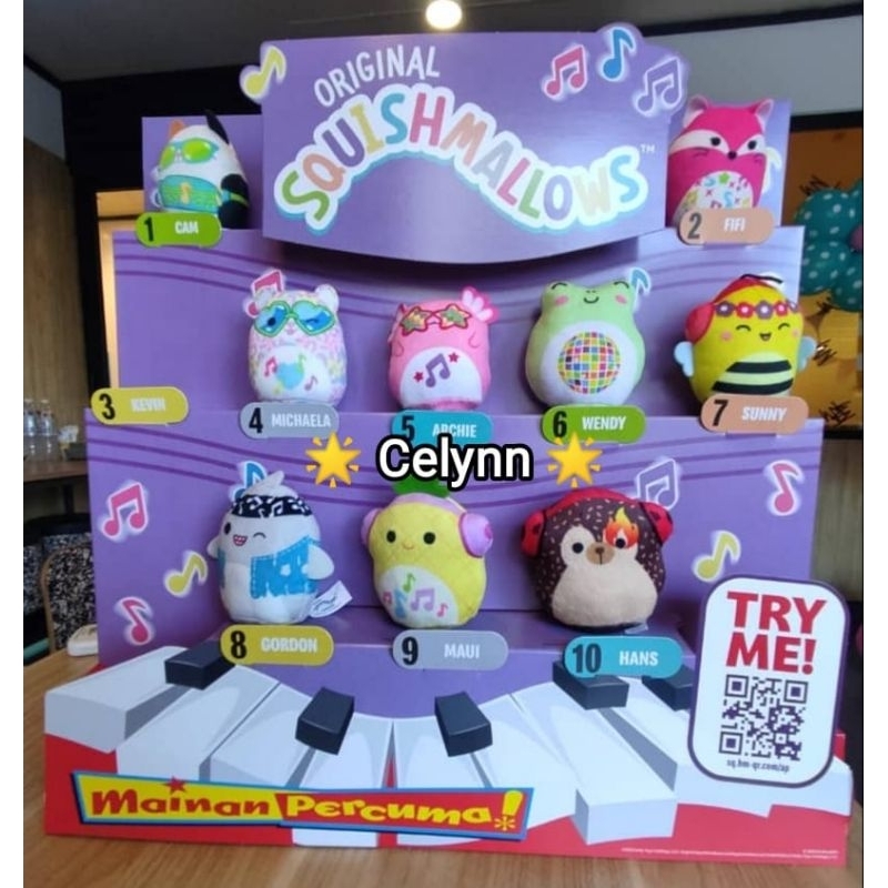 Mcdonald's Mcd Mekdi Happy Meal Toy Original Squishmallows Soft Toys ...