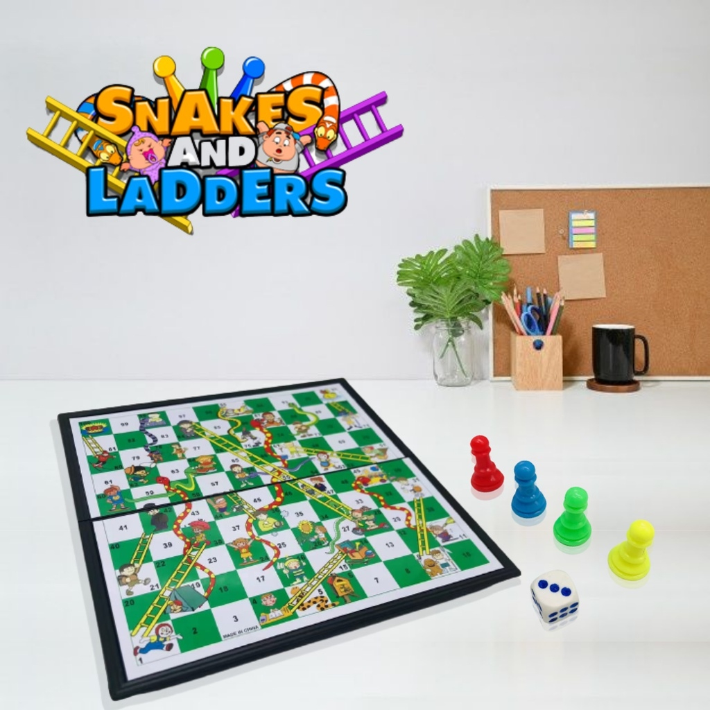 Magnetic Snake Ladder Board Game /Permainan Papan Ular dan Tangga ...