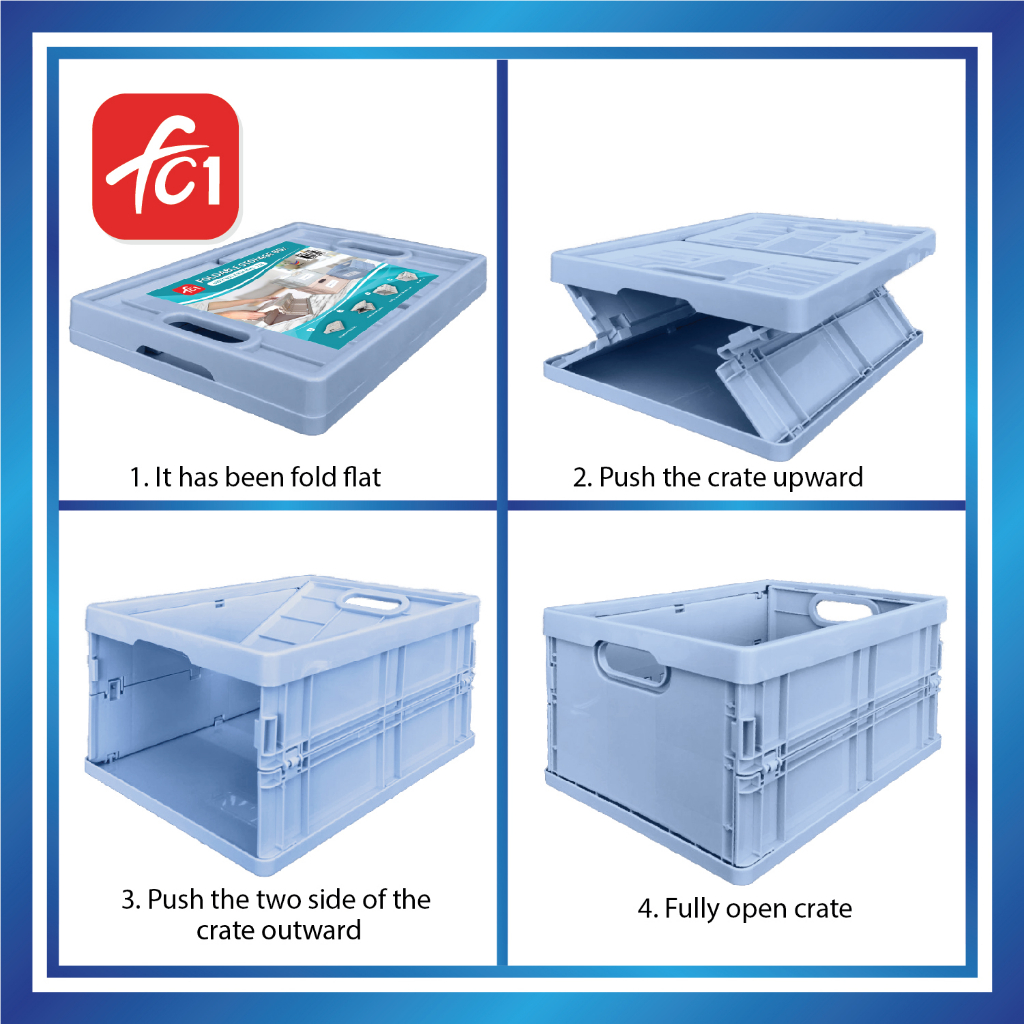 FC1-739 Large Collapsible, Folding Storage Box, Multifunction Foldable ...