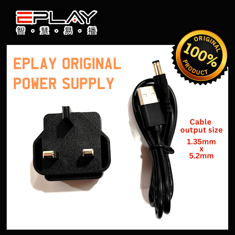 [Original] EPLAY TV box Power Supply Adapter 3 pin Plug Adaptor/ DC ...