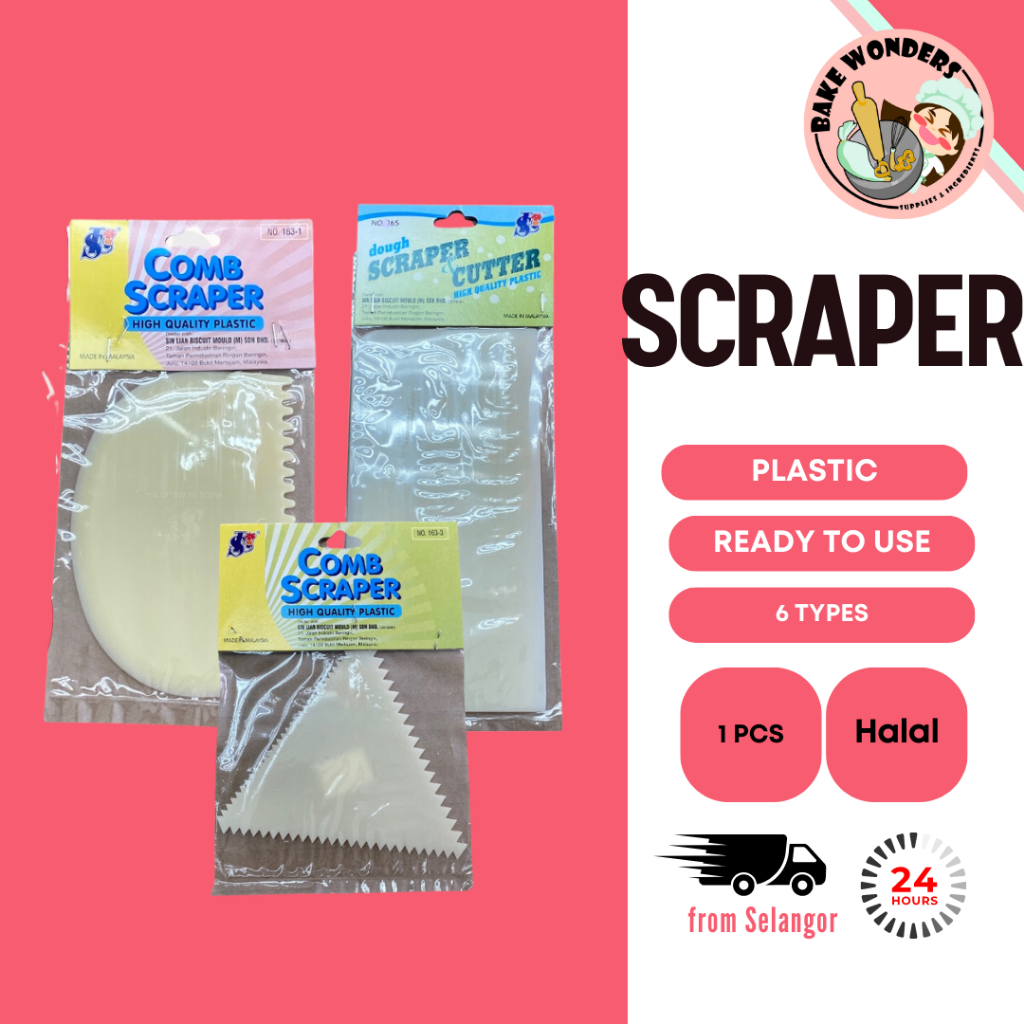 SIN LIAN Dough Scraper Cutter (No.165)/Jelly Cutter(No.158)/Comb ...