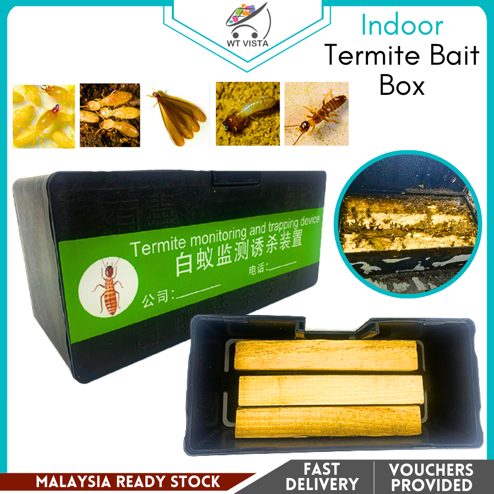 Kotak Umpan Anai-anai Kayu Indoor Termite Bait Box Wood Trap Termite ...