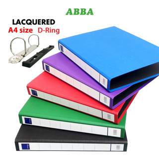 ABBA Colour Ring File A4 2D Ring Pack of 4 / Lacquered Ring File ...