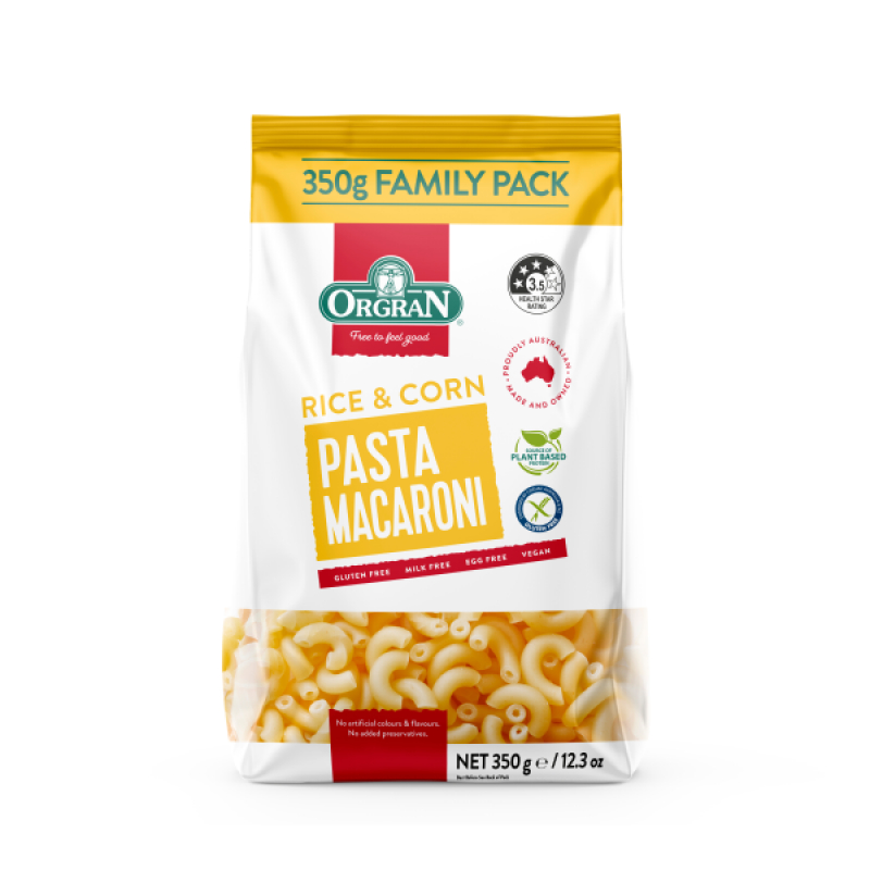 [FAMILY PACK] * 5/2025* Orgran GLUTEN FREE Rice & Corn Macoroni 350G ...