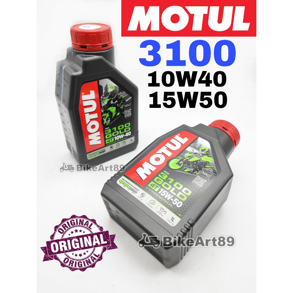 MOTUL 3100 Minyak Hitam Original Road Engine Oil 1 Liter 1L 10W40 15W50 ...