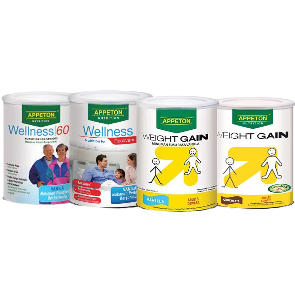 Free Pharmacy APPETON MILK SUSU WEIGHT GAIN/ APPETON WELLNESS 60 ...